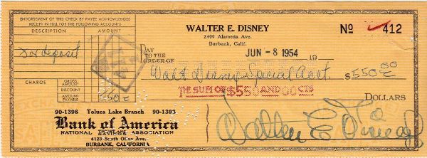 Walt Disney Autograph and Walt Disney Signed Items and Walt Disney ...
