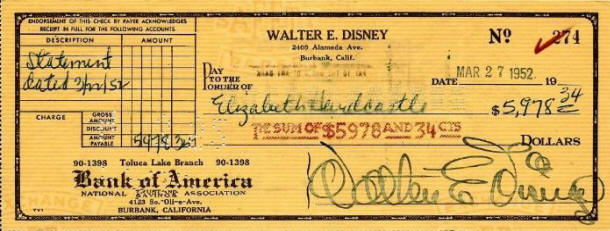 Walt Disney Autograph and Walt Disney Signed Items and Walt Disney ...