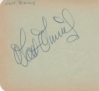 Walt Disney Autograph and Walt Disney Signed Items and Walt Disney ...